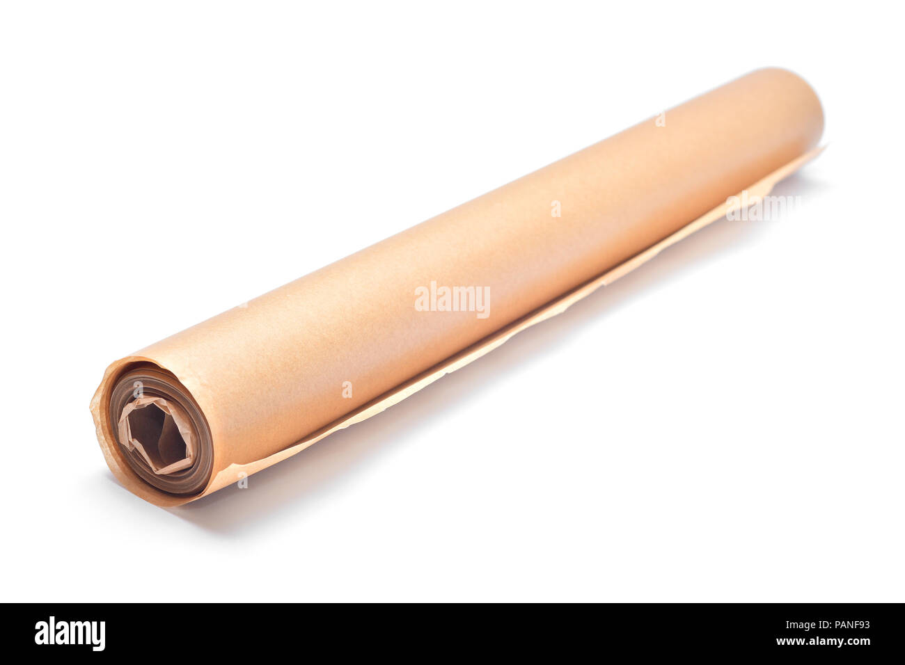 cooking paper roll isolated on white Stock Photo - Alamy