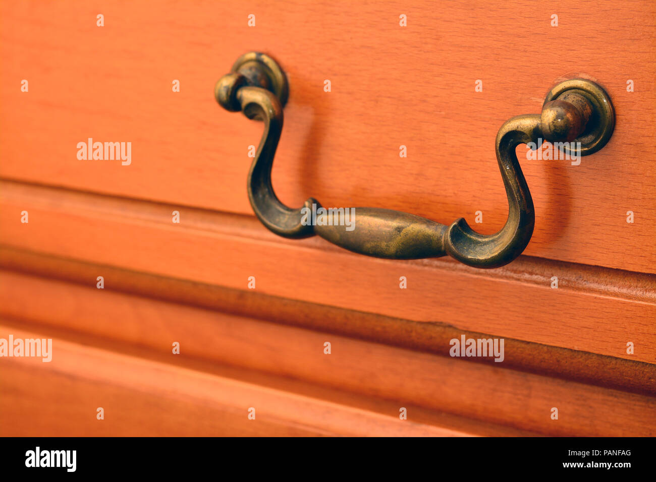 old style drawer handle Stock Photo - Alamy
