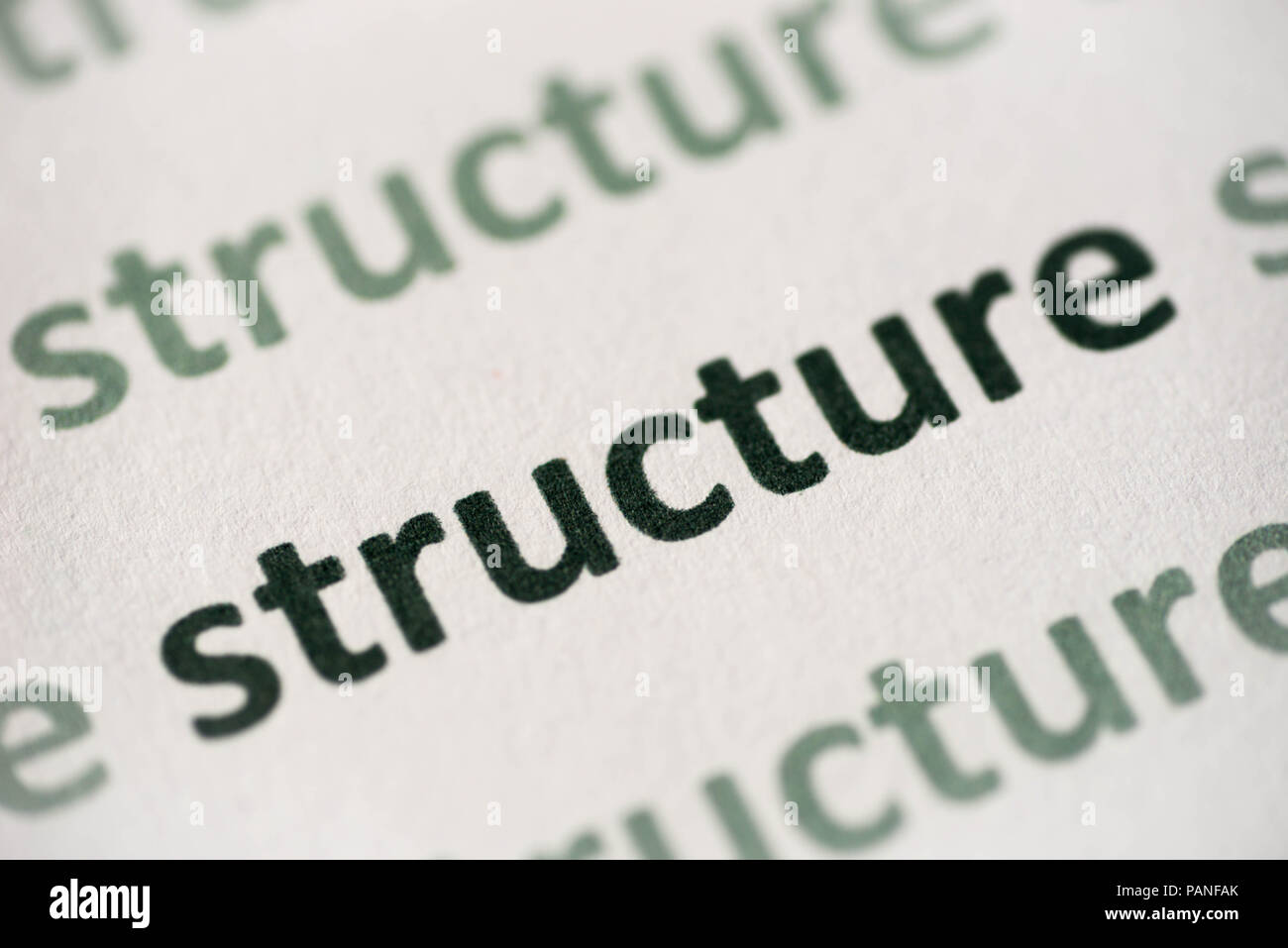 word structure printed on white paper macro Stock Photo - Alamy