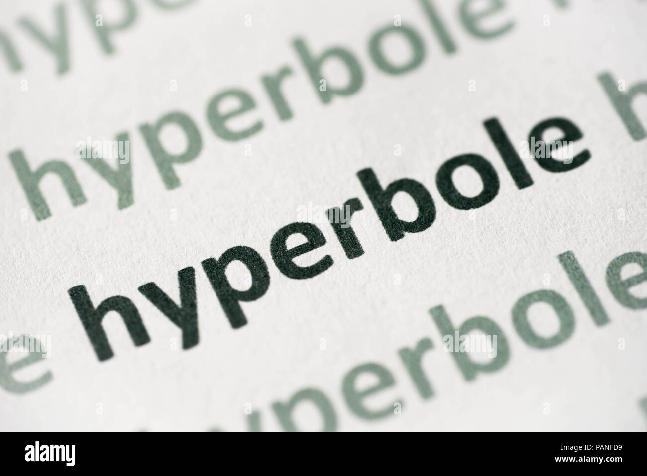 Hyperbole word hi-res stock photography and images - Alamy