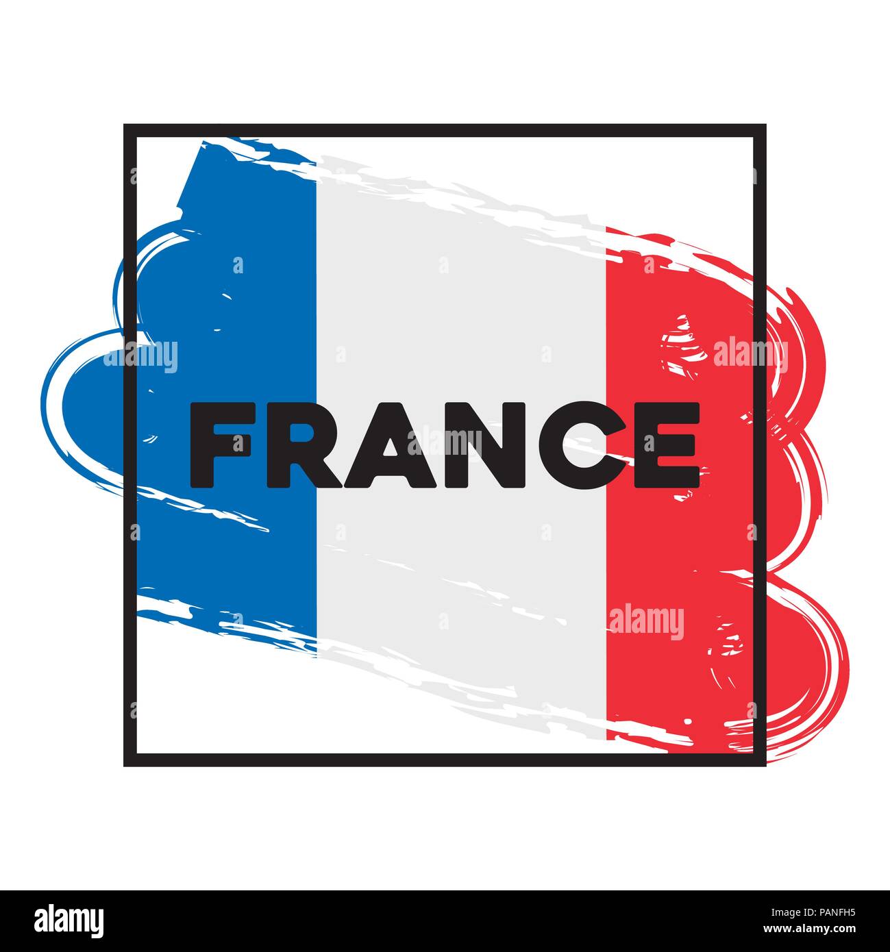 france flag design over white background, vector illustration Stock ...