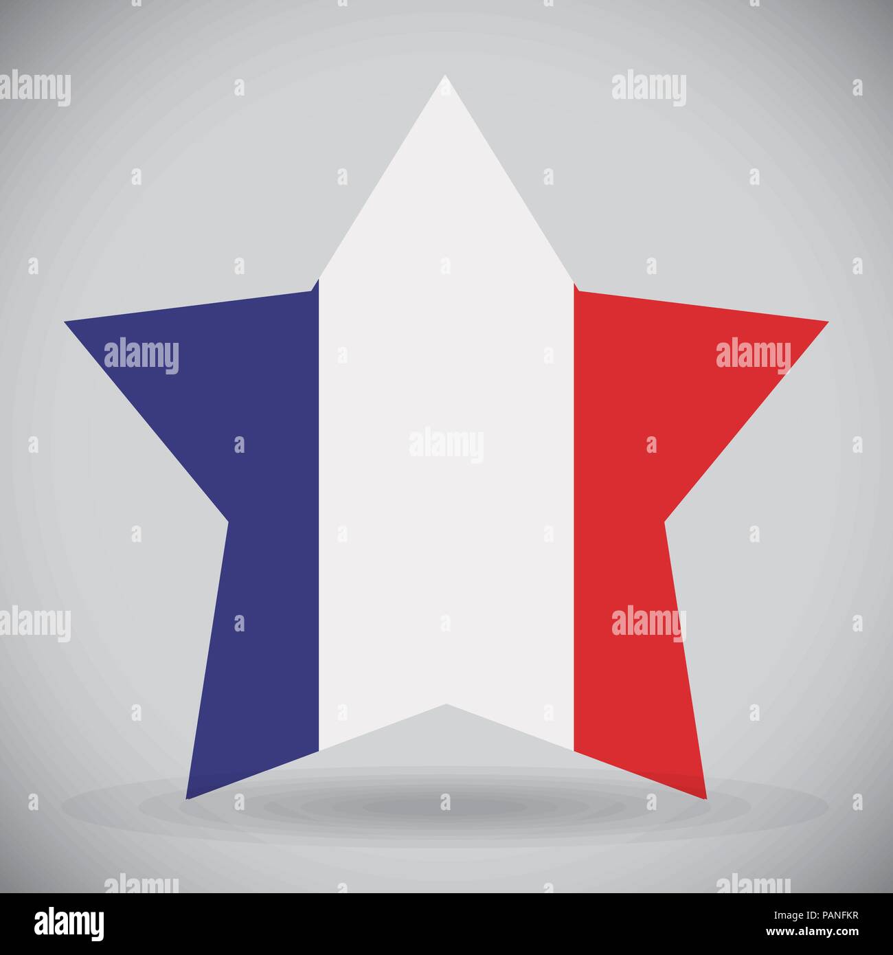 france flag in star shape over gray background, colorful design. vector ...