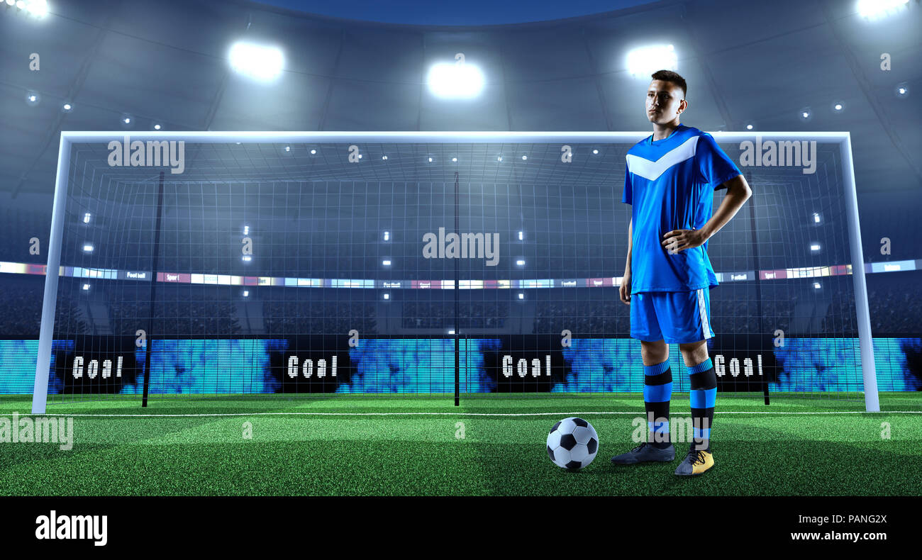 Soccer football ball stadium 3d hi-res stock photography and images - Alamy