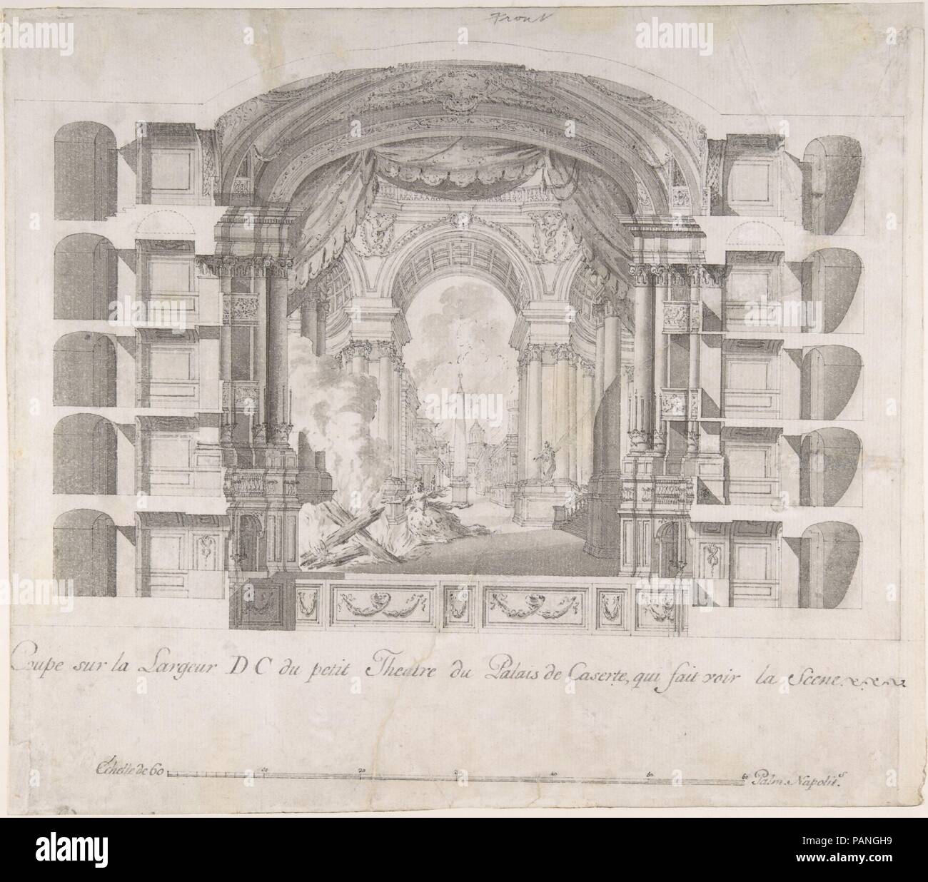 Simple Stage Drawings Vector Monochrome Drawing Of Performance Stage