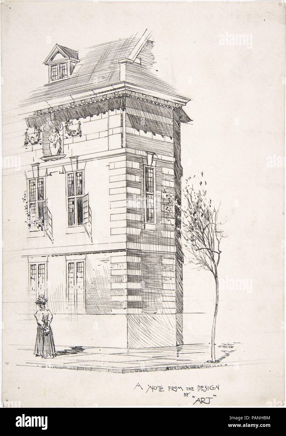 Sketch for an architectural magazine. Artist: Anonymous, British, late ...