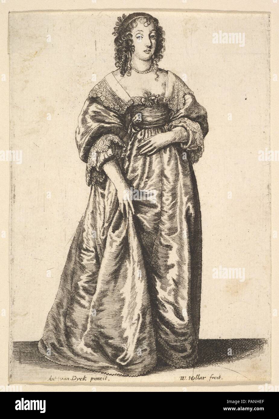 Figure of a Lady Standing. Artist: After Anthony van Dyck (Flemish ...