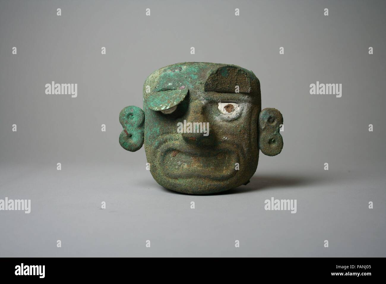 Face Mask Ornament. Culture: Moche (Loma Negra). Dimensions: H x W: 3 1 ...