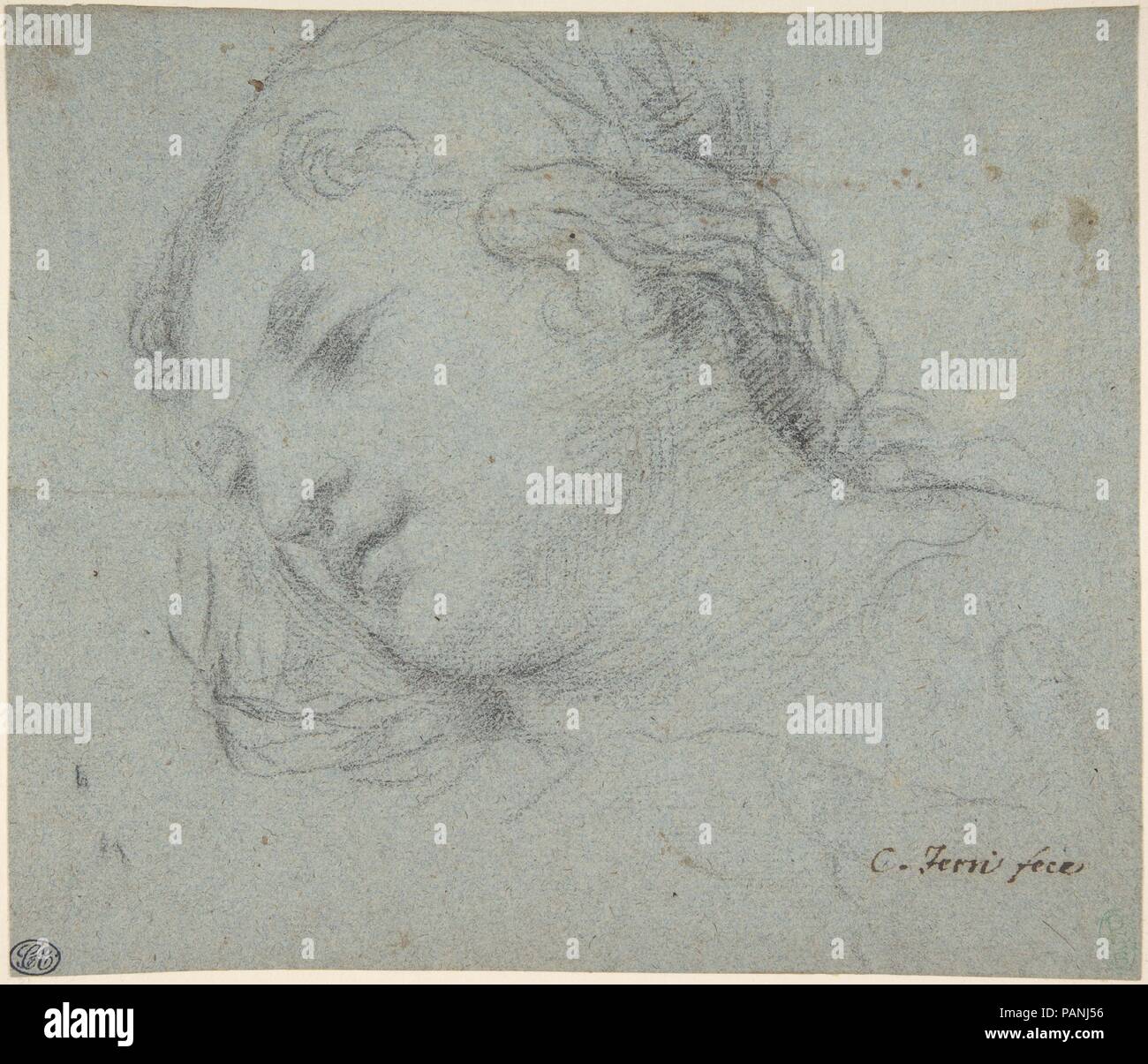 Head of a Woman (recto); Head of a Child, Study of Children's Forearms ...