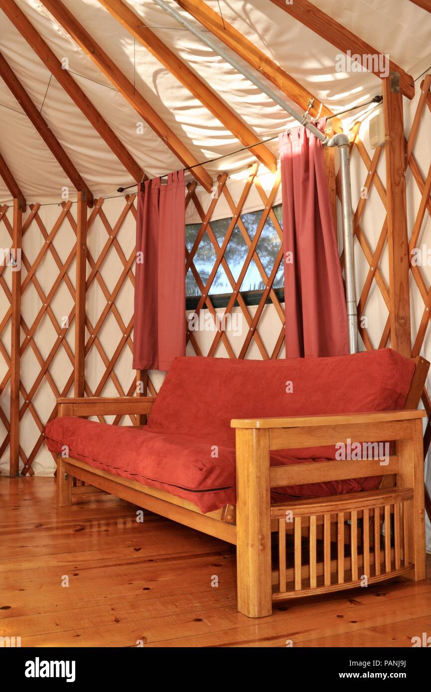 Fabric and wood framed yurt structures for, luxurious, upscale ...