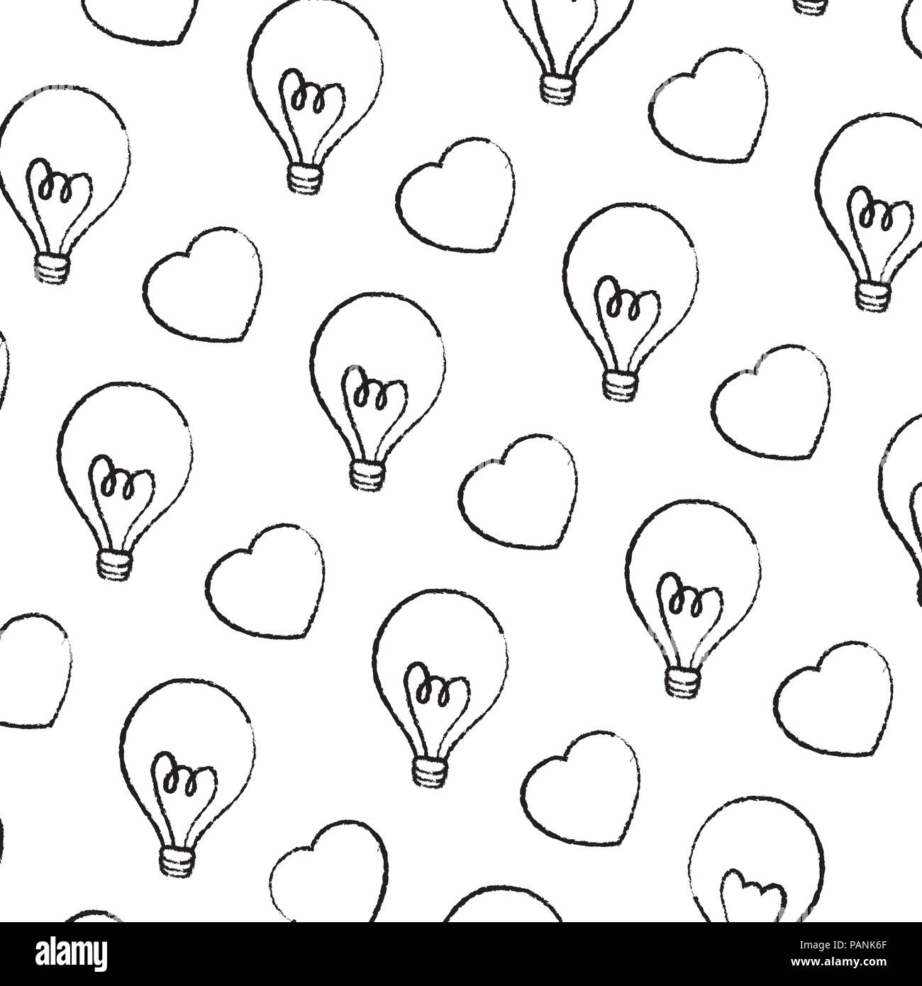 grunge electric bulb and heart love background Stock Vector Image & Art ...