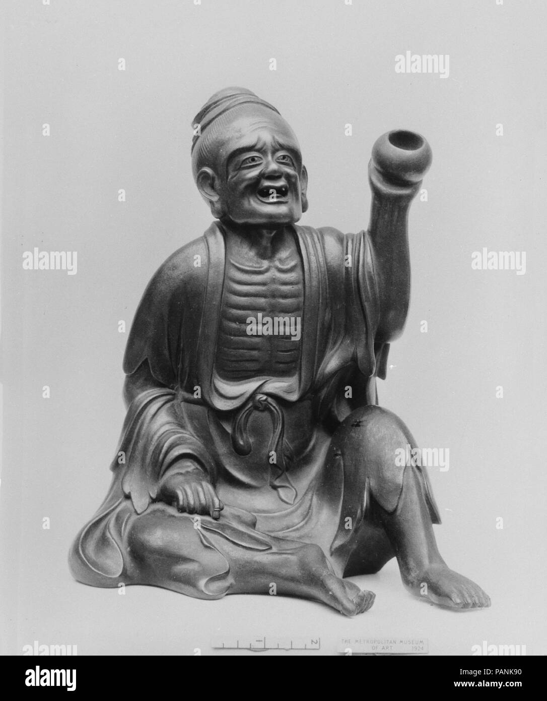 Seated genius (Sennin). Culture: Japan. Dimensions: H. 10 5/8 in. (27 ...