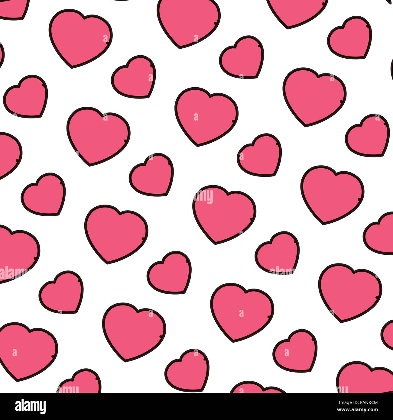 color cute heart love symbol background Stock Vector Image & Art - Alamy