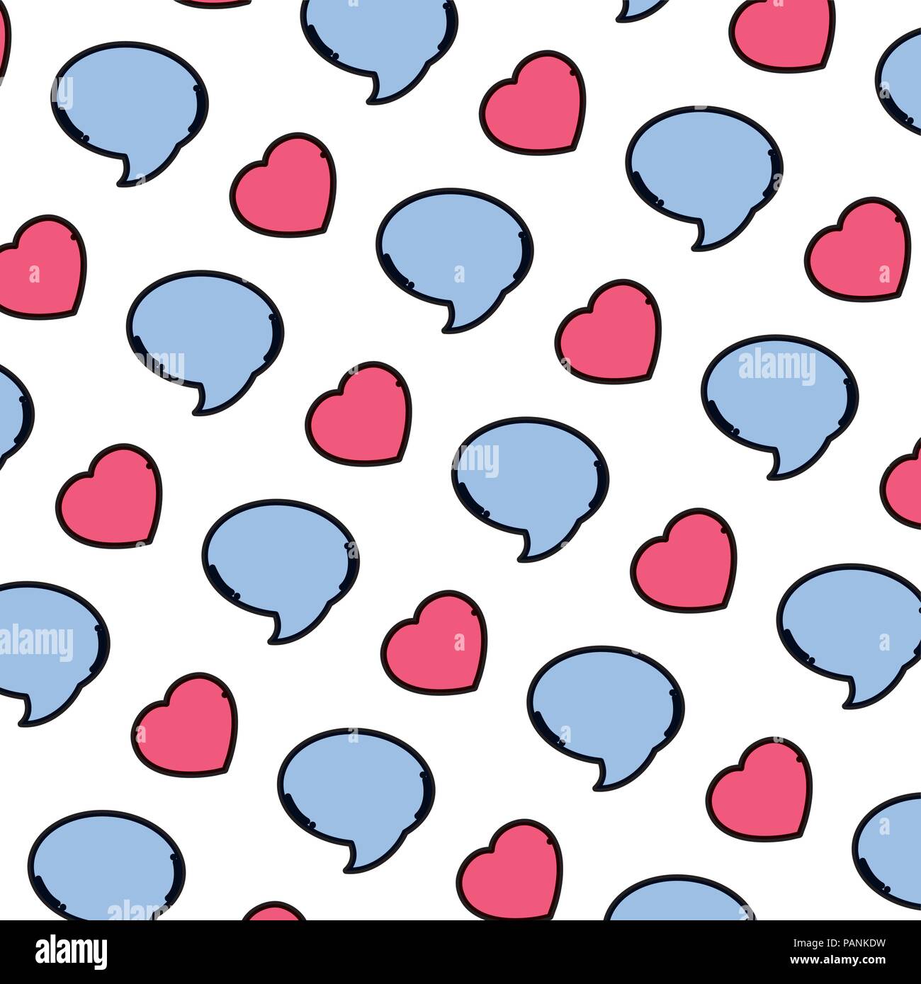 color chat bubble and love heart background Stock Vector Image & Art ...