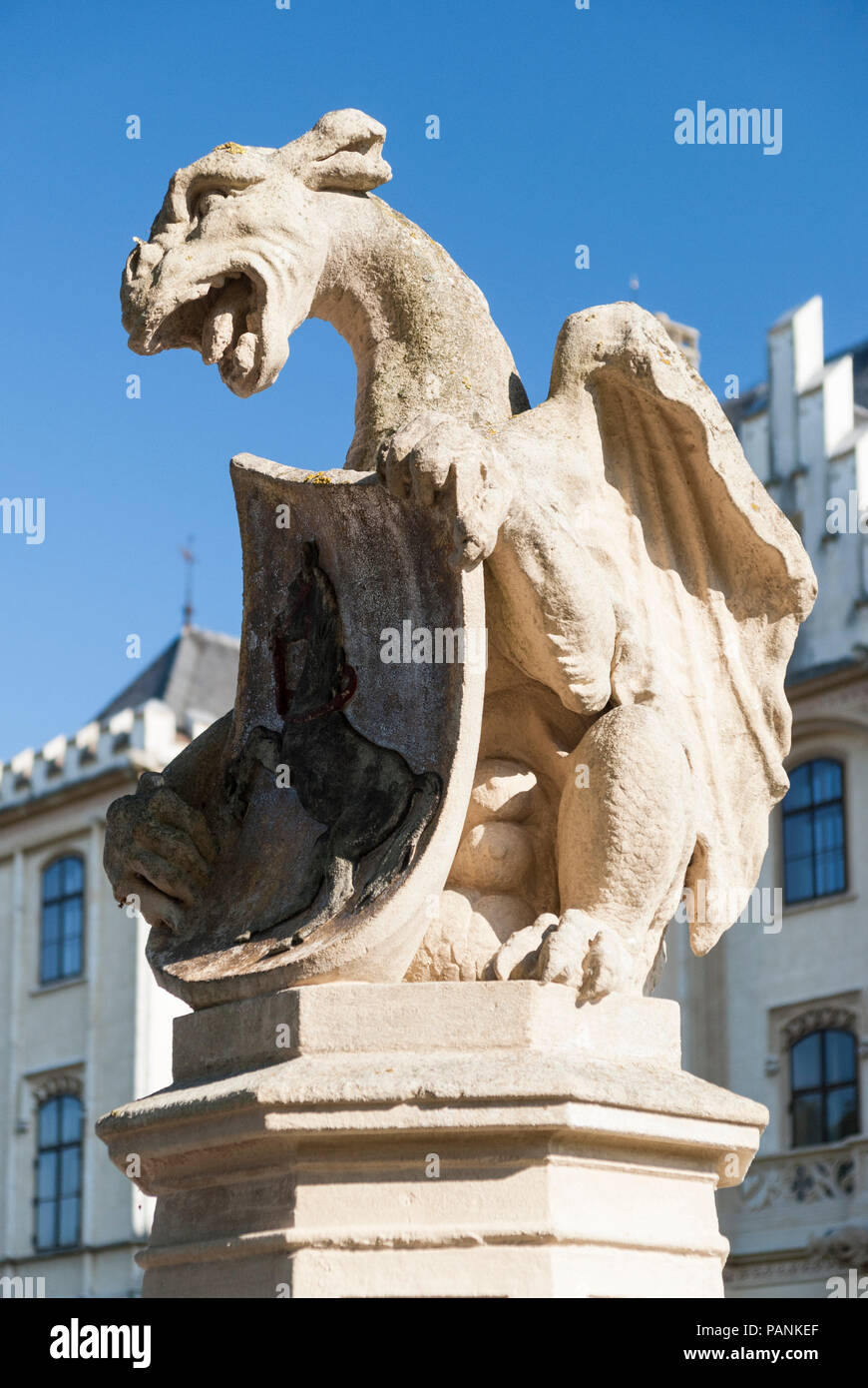 A smiling winged gargoyle at Grafenegg Castle - the most well known ...
