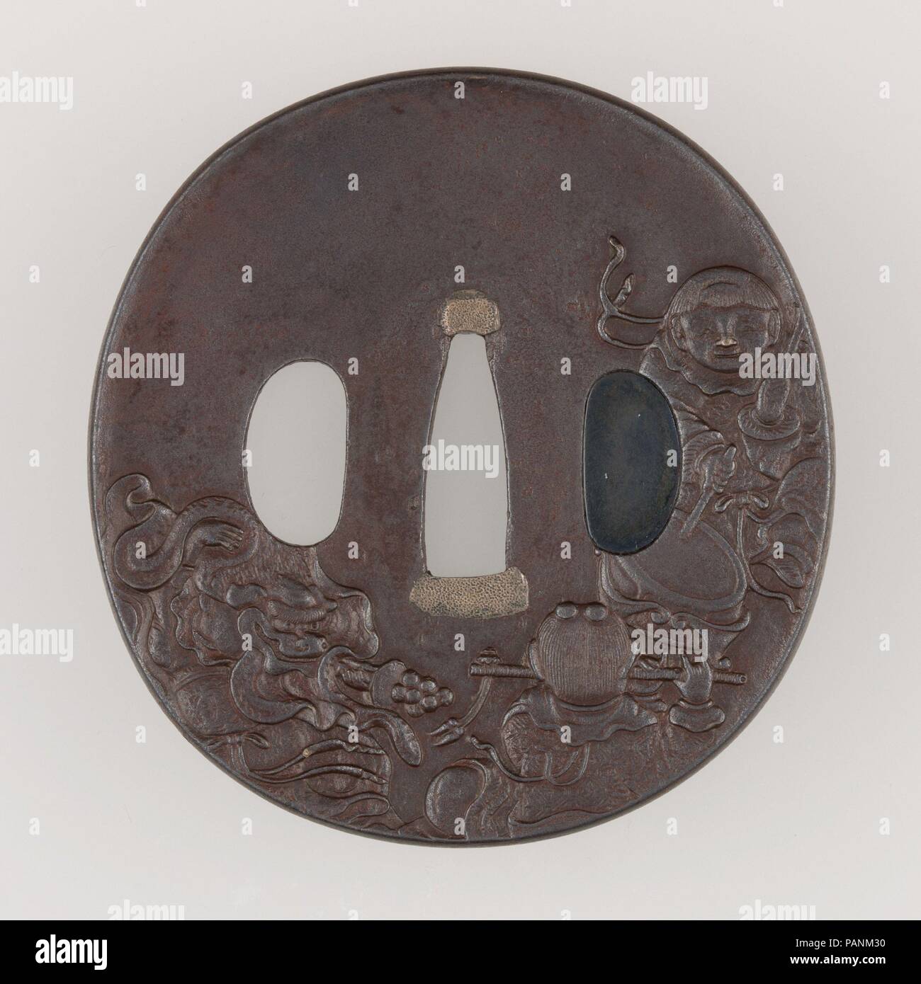 Sword Guard (Tsuba). Culture: Japanese. Dimensions: H. 3 1/4 in. (8.3 ...