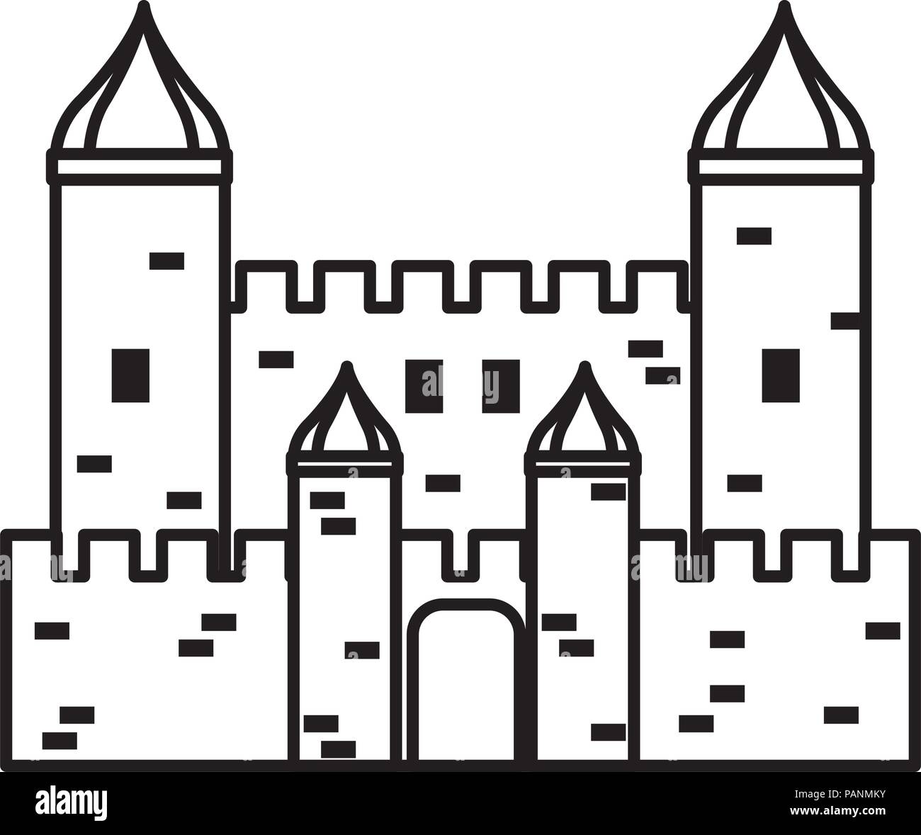 Fantastic castle Stock Vector Images - Alamy