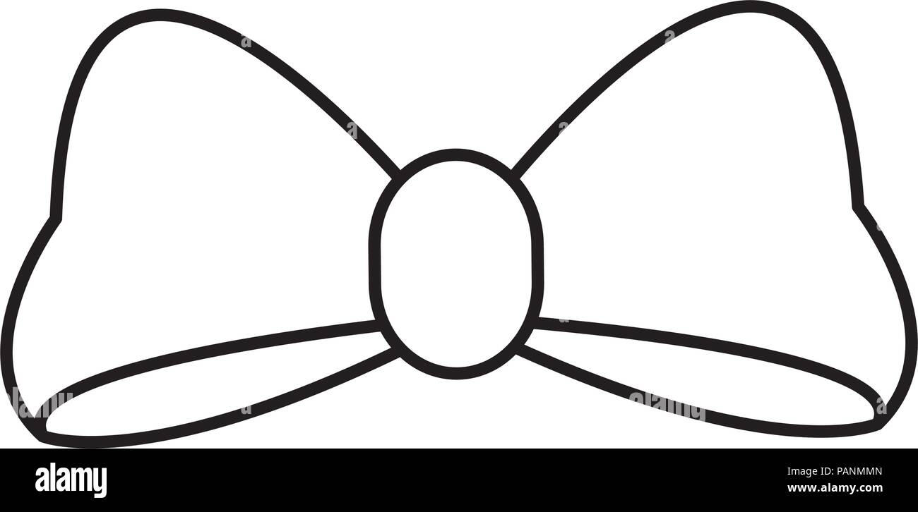 Line cute ribbon bow Cut Out Stock Images & Pictures - Alamy