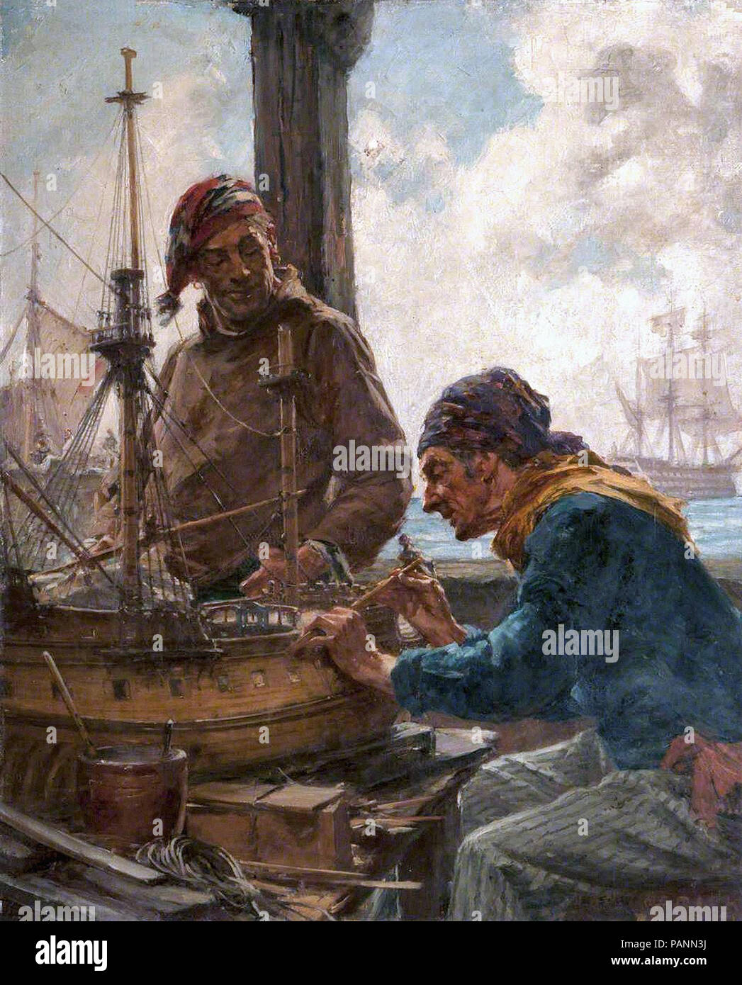 Mccormick Arthur David - His Old Ship Stock Photo - Alamy