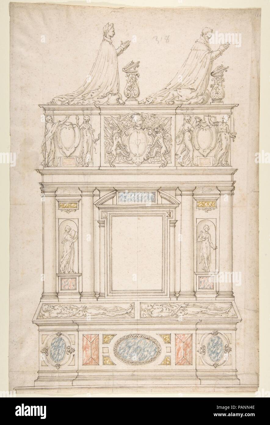 Design for a Double Tomb. Artist: Anonymous, French, 16th century ...