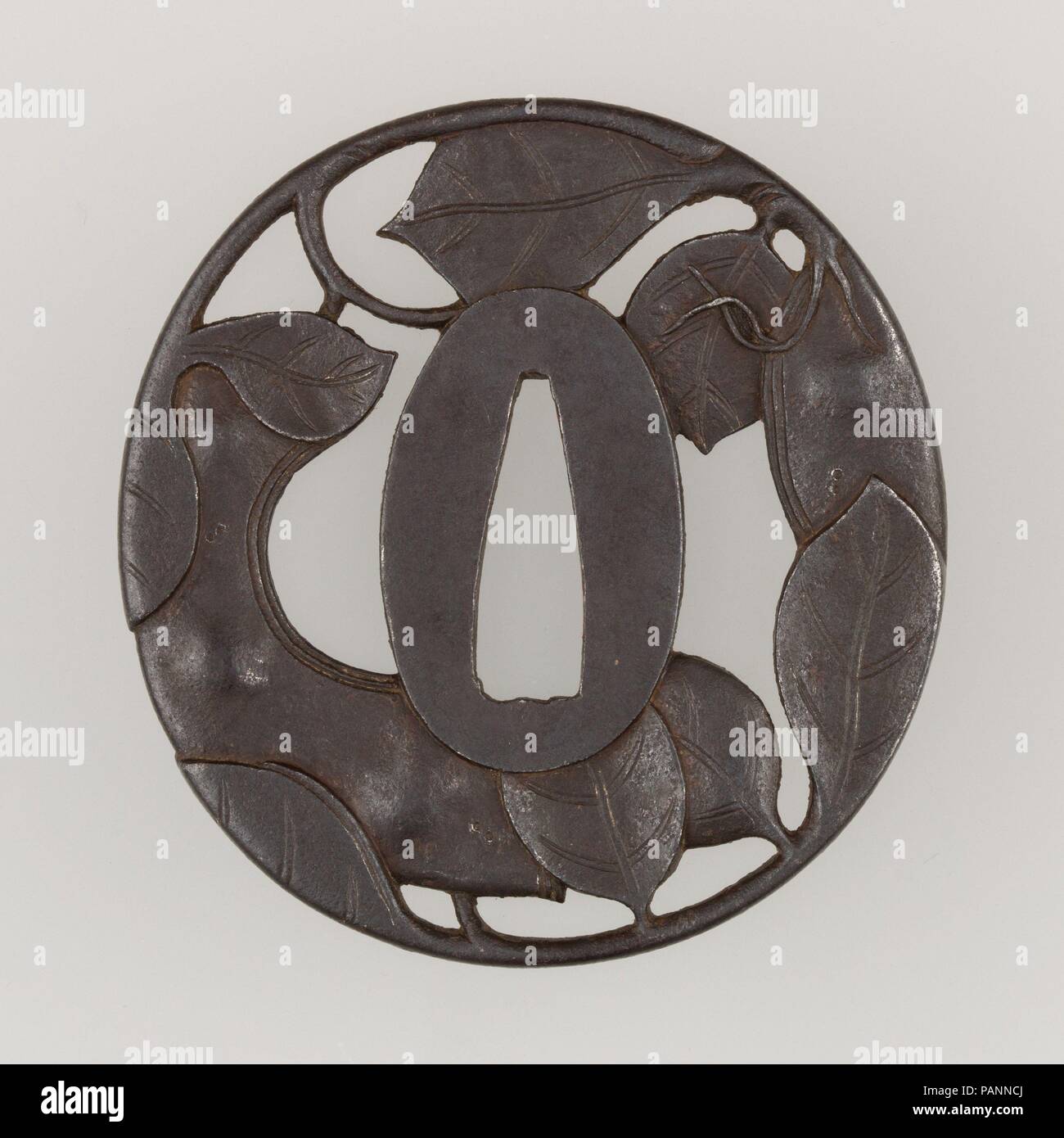 Sword Guard (Tsuba). Culture: Japanese. Dimensions: H. 2 7/8 in. (7.3 ...