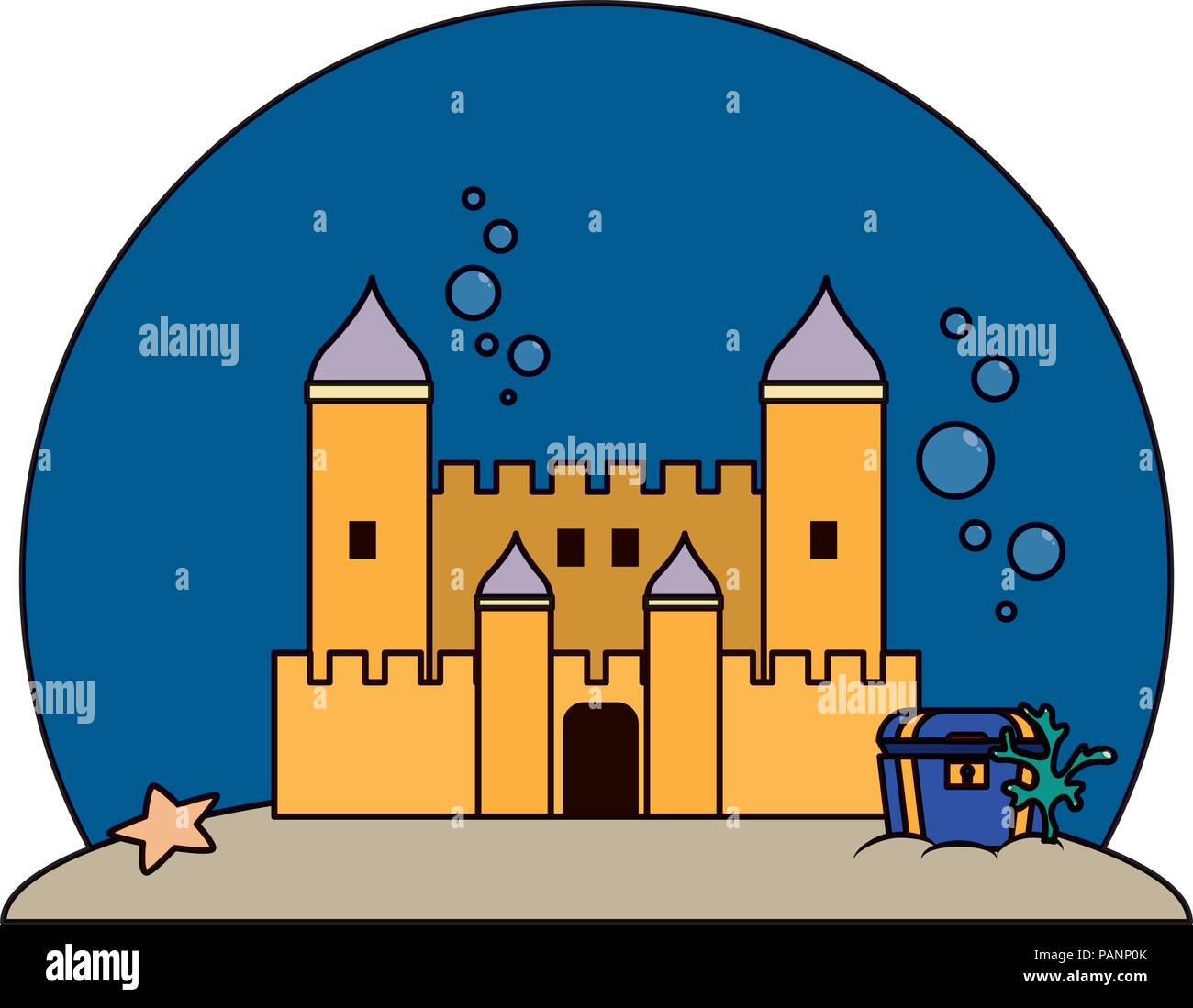 Castle under Stock Vector Images - Alamy
