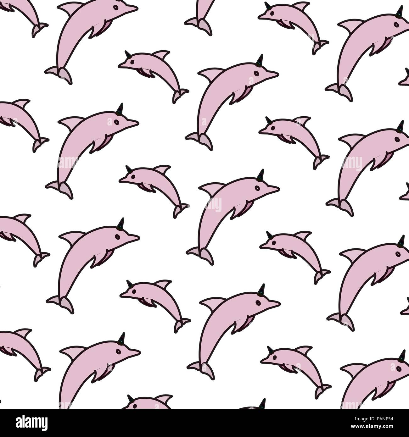 color beauty dolphin animal wildlife background Stock Vector Image ...