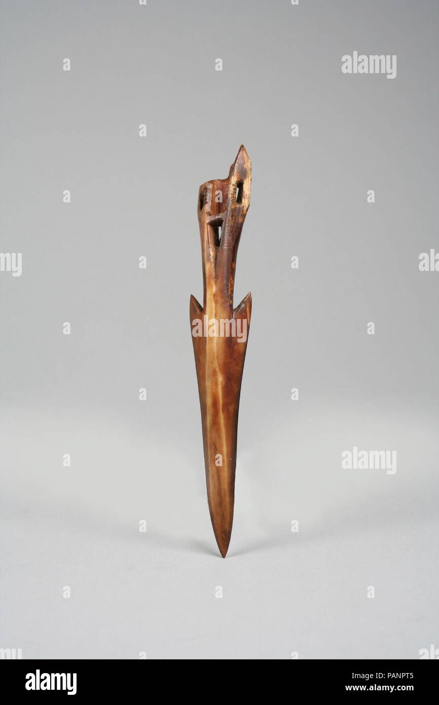 Harpoon Head. Culture: Aleutian Islands (?). Dimensions: H. 3/4 x W. 3 ...