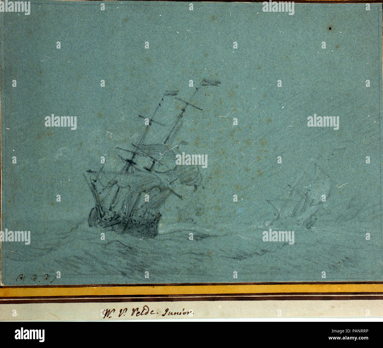 A ship close-hauled in a strong breeze Stock Photo - Alamy