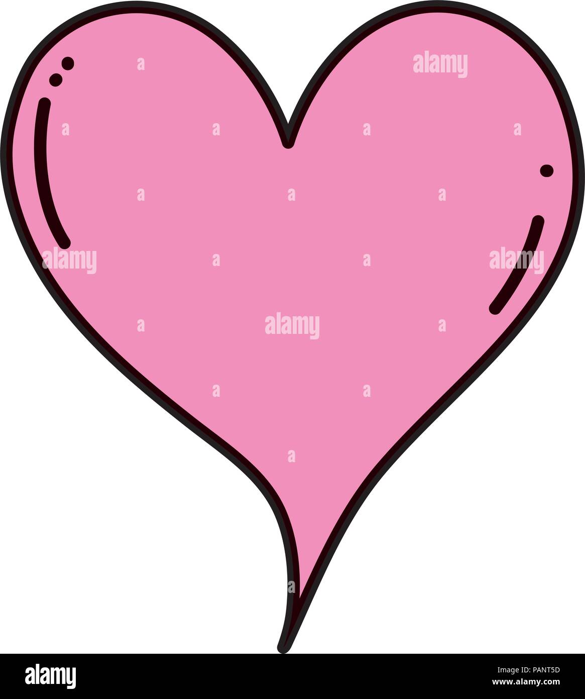 color cute heart love symbol icon Stock Vector Image & Art - Alamy
