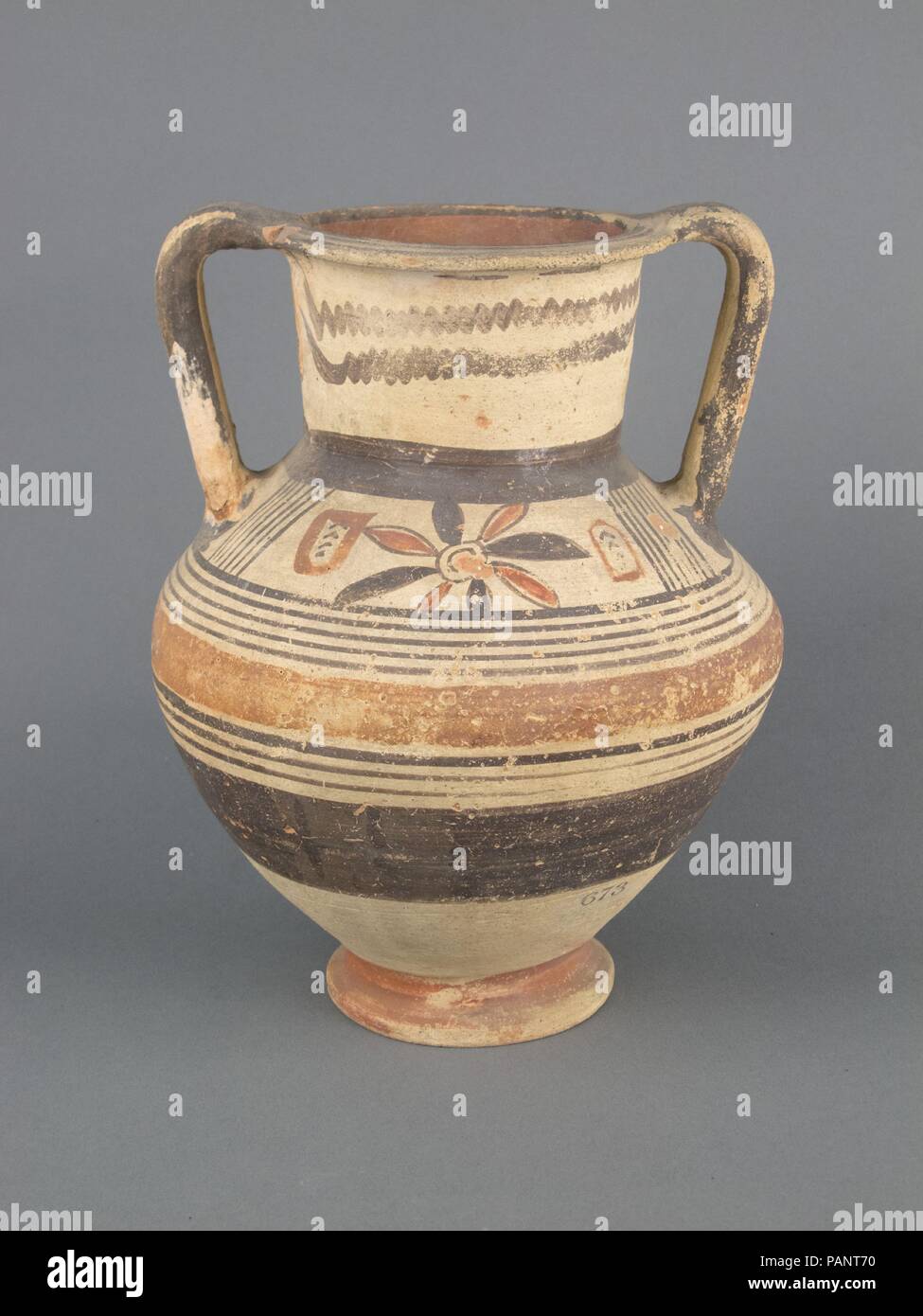 Amphora. Culture: Cypriot. Dimensions: H. 10 in. (25.4 cm). Date: 750 ...