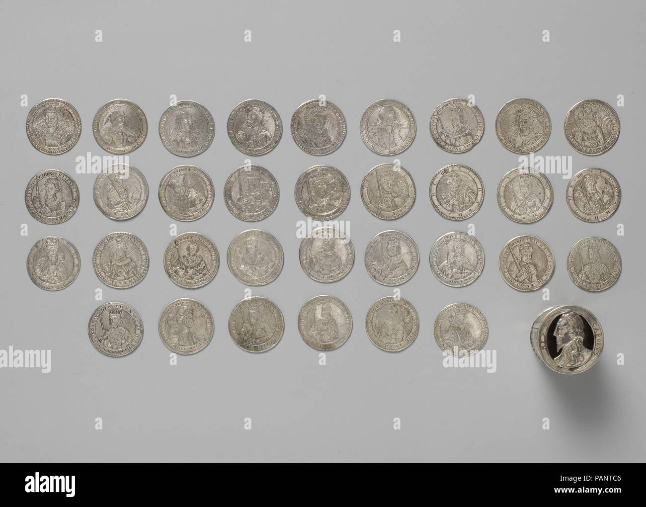 Counter box with set of thrity-three counters. Culture: British, London ...