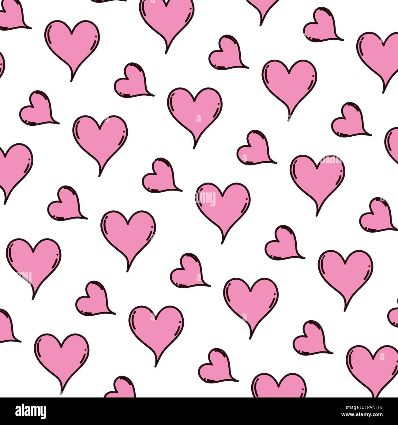 color cute heart love symbol background Stock Vector Image & Art - Alamy