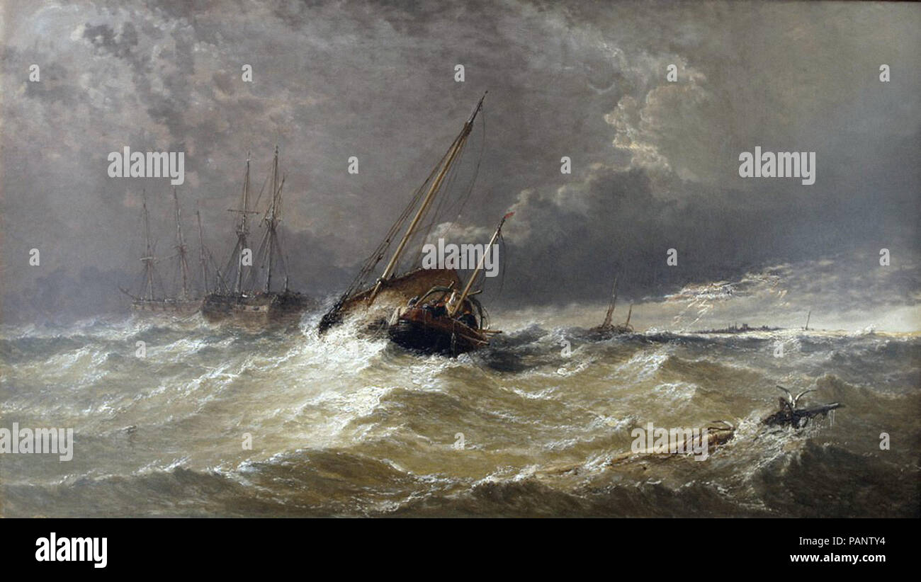 Meadows Arthur Joseph - Riding out the Gale Stock Photo - Alamy