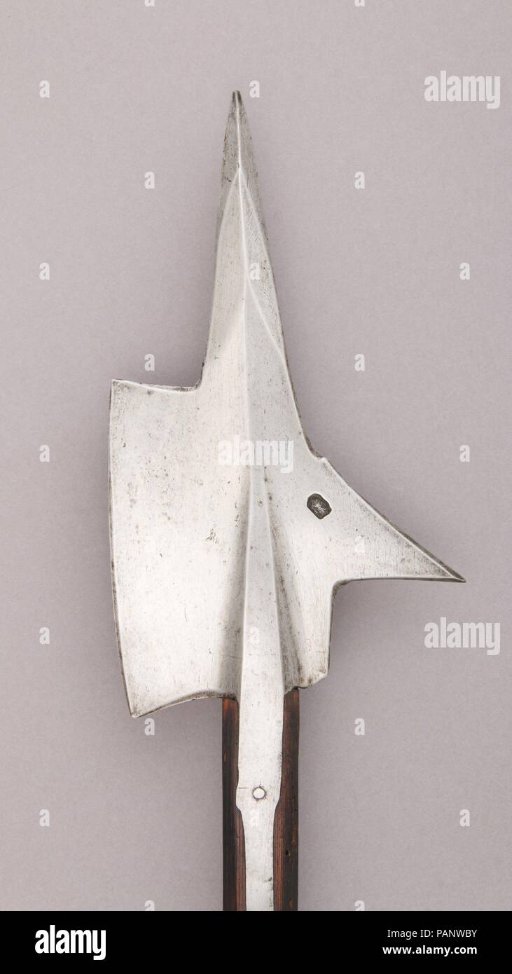 Halberd. Culture: Swiss. Dimensions: L. 76 3/4 in. (194.9 cm); L. of ...