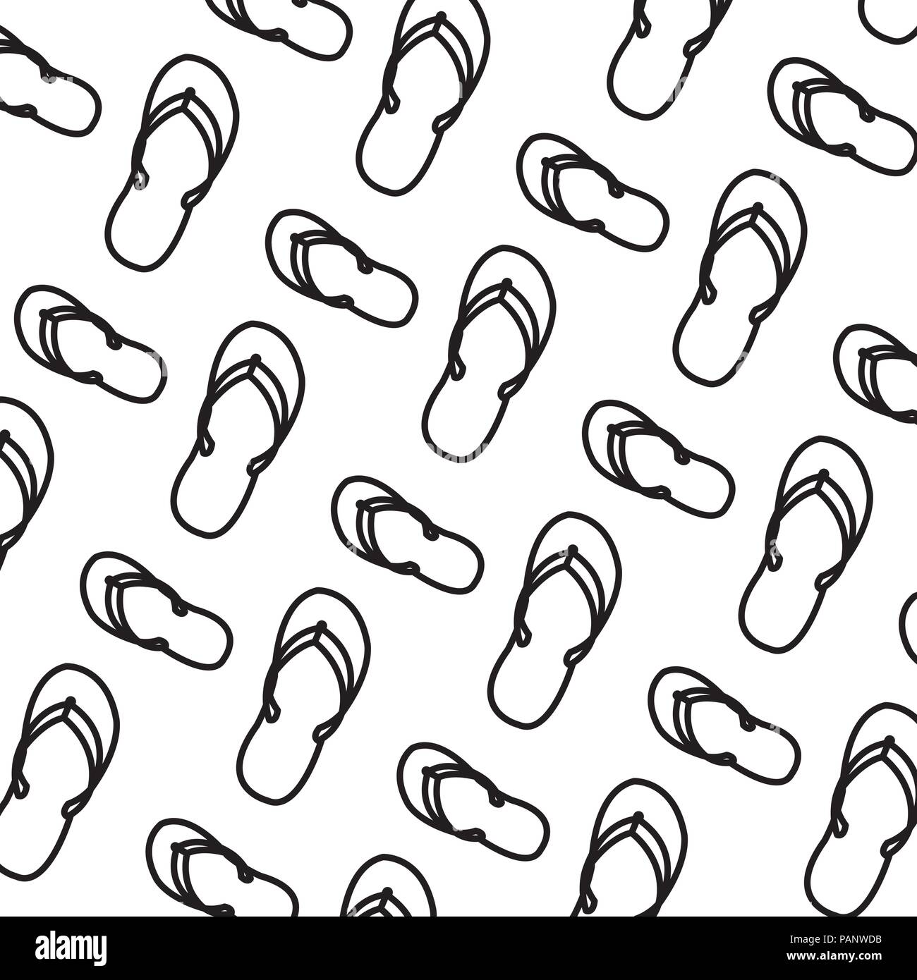 Line casual flip flops Black and White Stock Photos & Images - Alamy