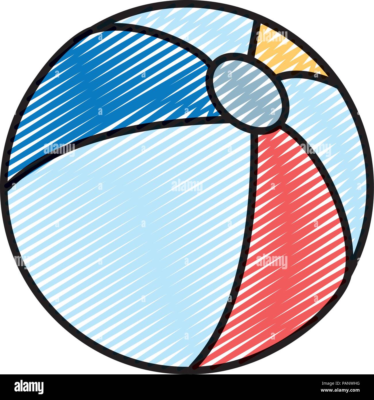 doodle beach ball inflatable toy of summer Stock Vector Image & Art - Alamy