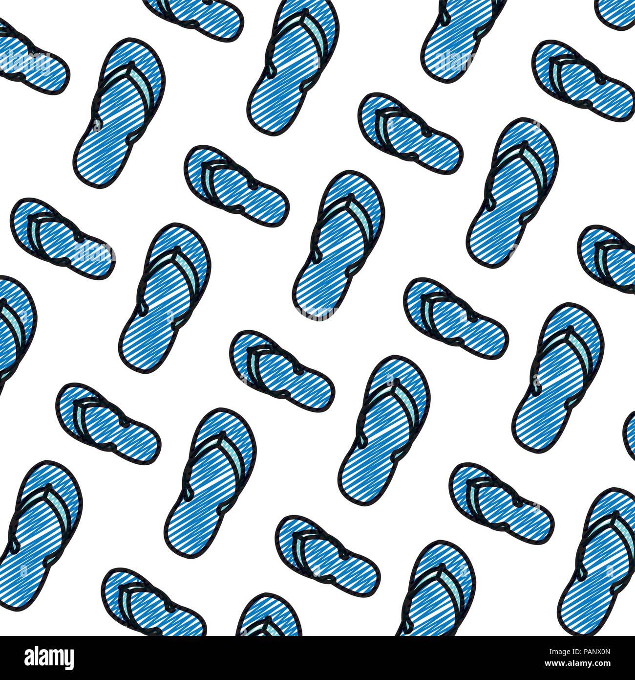 Doodle beach flip flop hi-res stock photography and images - Alamy