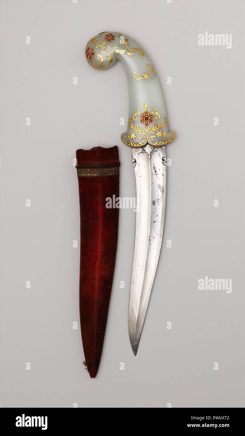 Dagger (Khanjar) with Sheath. Culture: Indian, possibly Lucknow ...