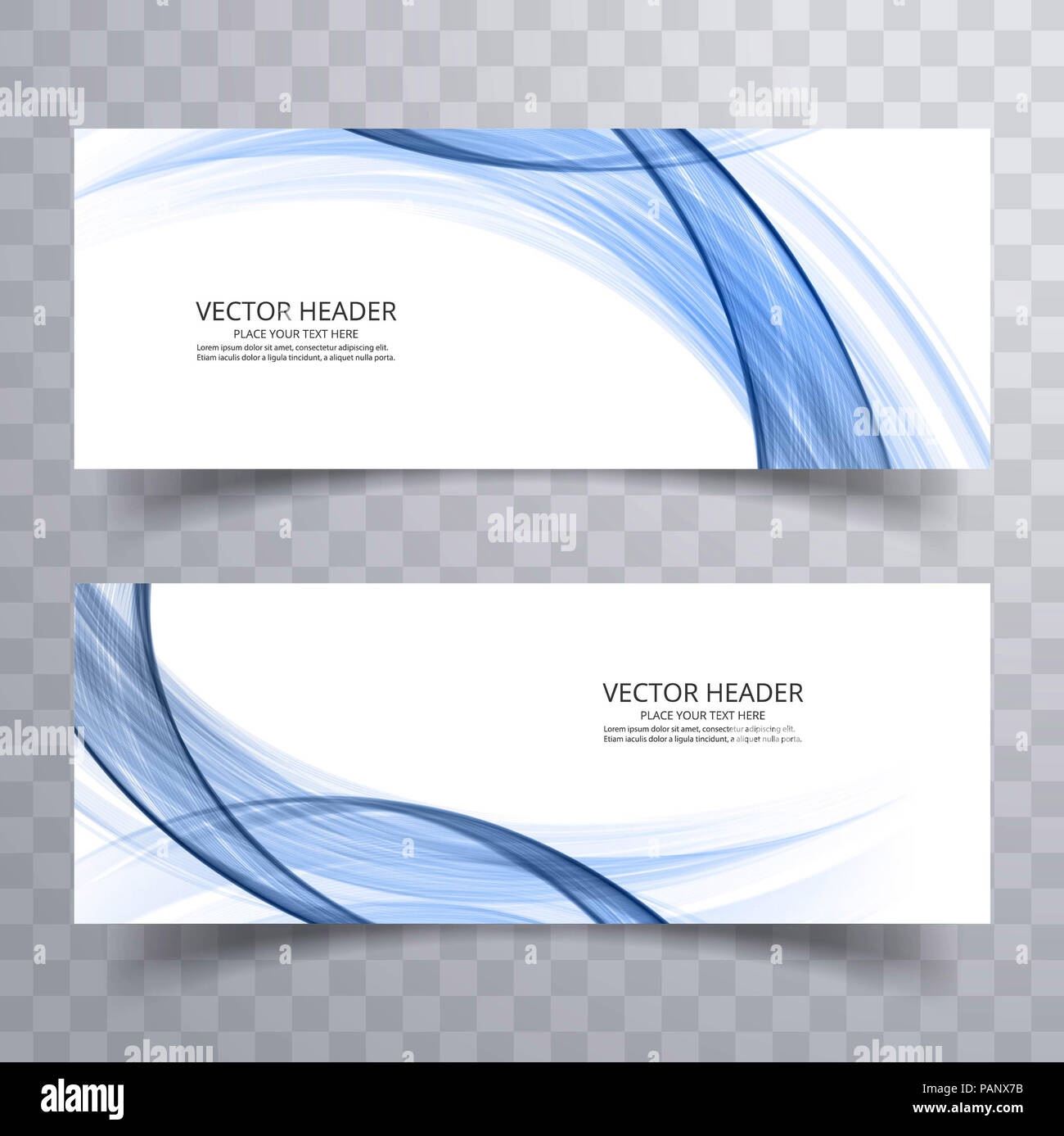 Modern wave banner template set design Stock Photo - Alamy