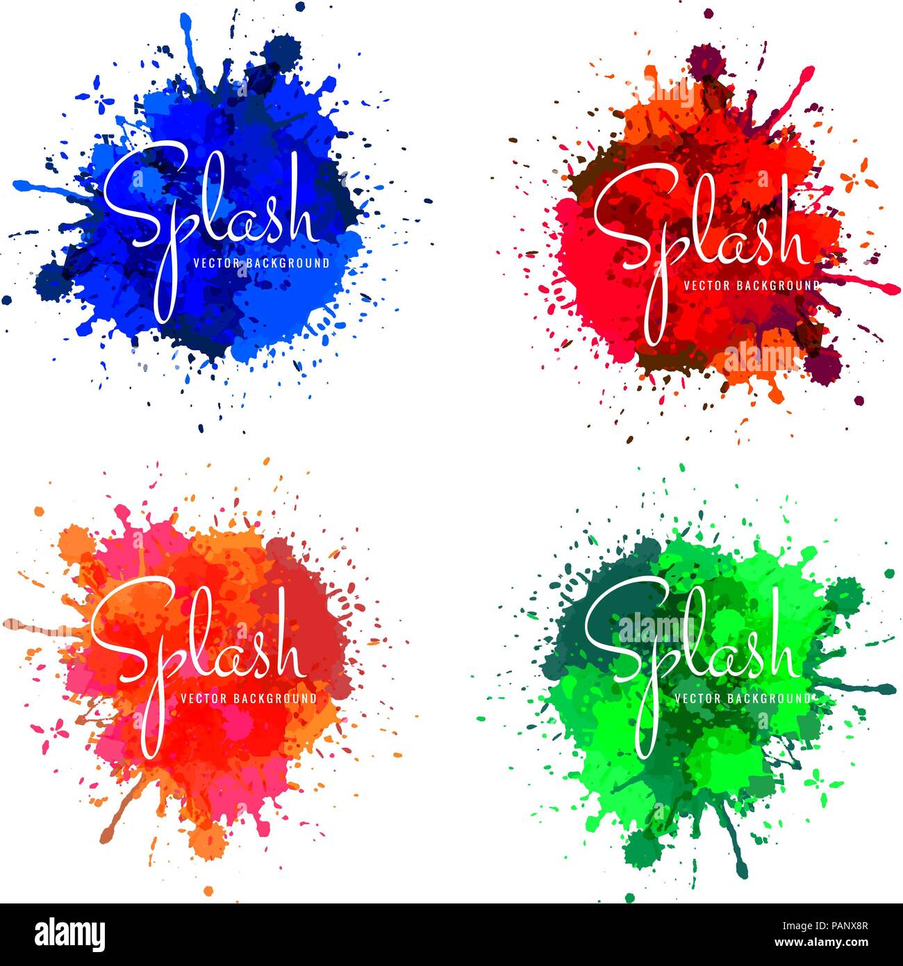 Modern watercolor colorful splash design Stock Photo - Alamy