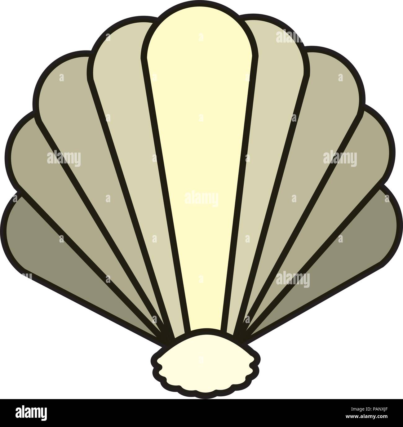 color nice natural shell style of sea Stock Vector Image & Art - Alamy