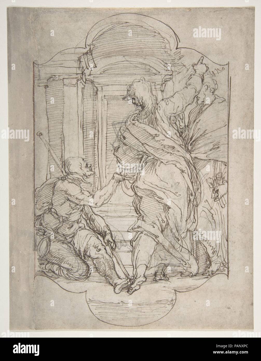 Saint Peter and Saint John Healing a Cripple at the Gate of the Temple ...