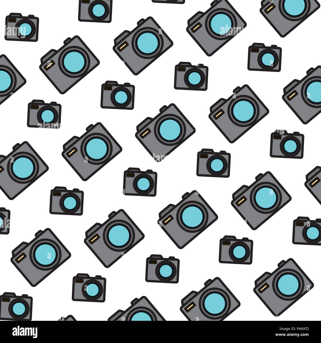 color digital camera equipment object background Stock Vector Image ...