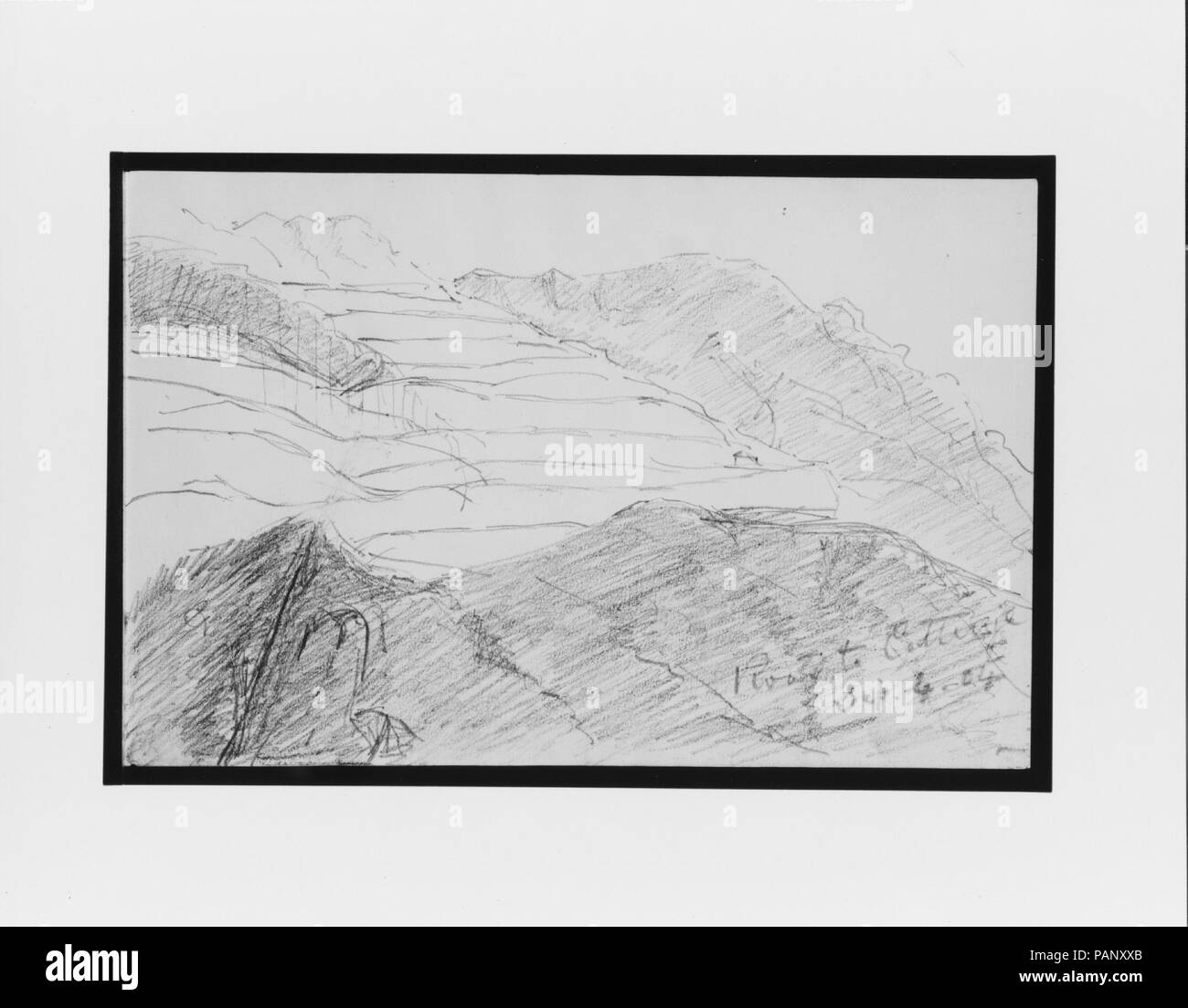 Road to Cattiruje (?) (from Sketchbook). Artist: Mary Newbold Sargent (1826-1906). Dimensions: 5 ...