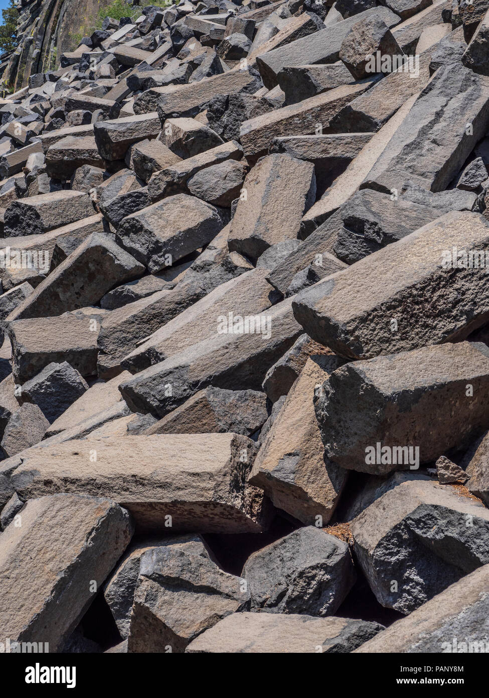 Broken columns, Devil's Postpile National Monument near Mammoth Lakes ...