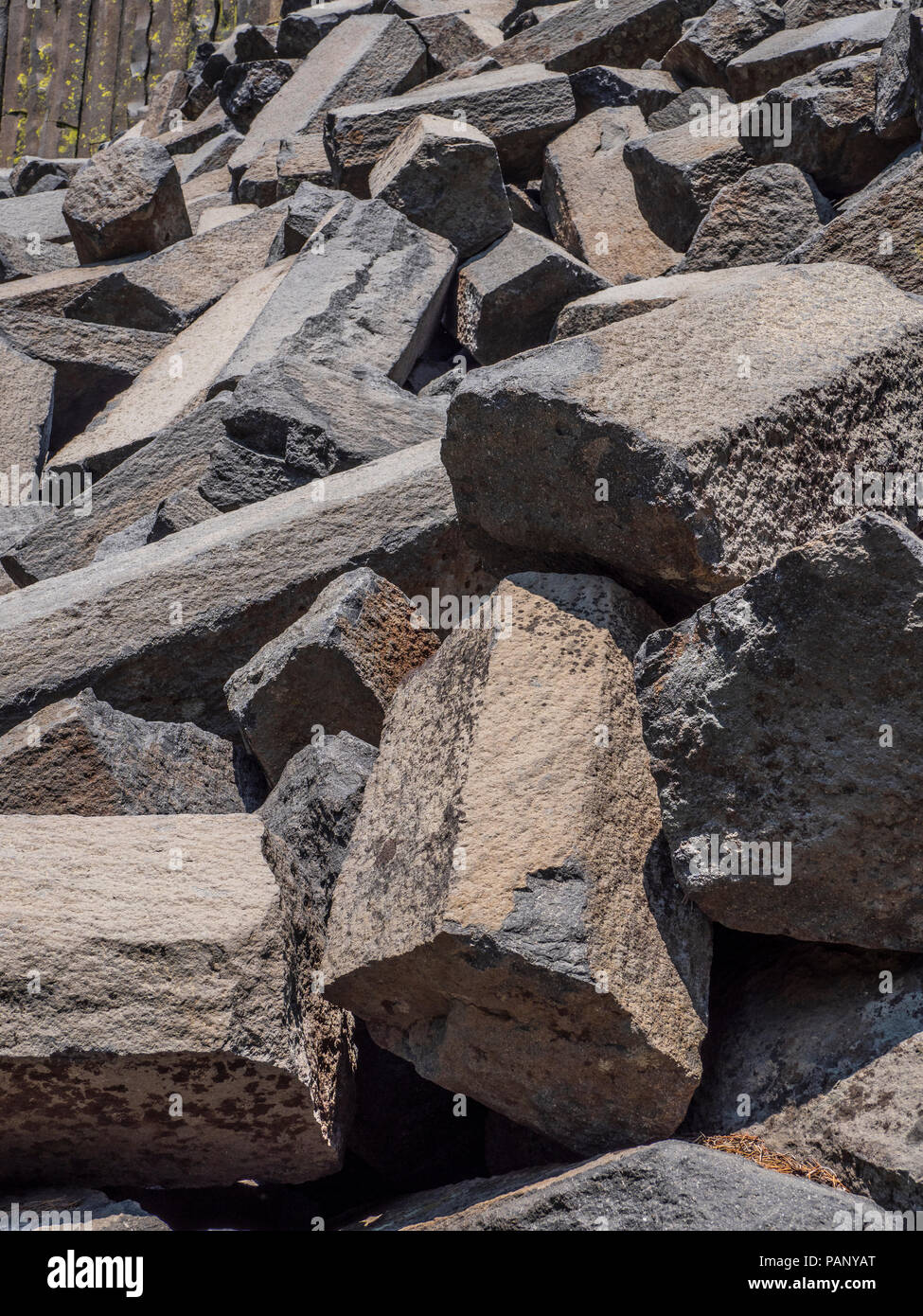 Broken columns, Devil's Postpile National Monument near Mammoth Lakes ...