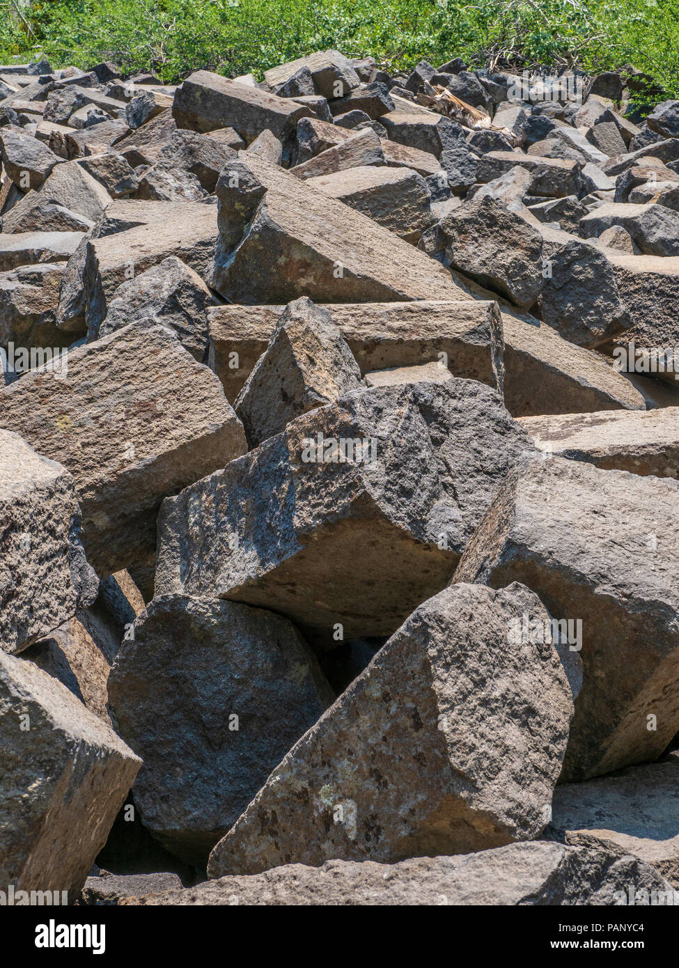 Broken columns, Devil's Postpile National Monument near Mammoth Lakes ...