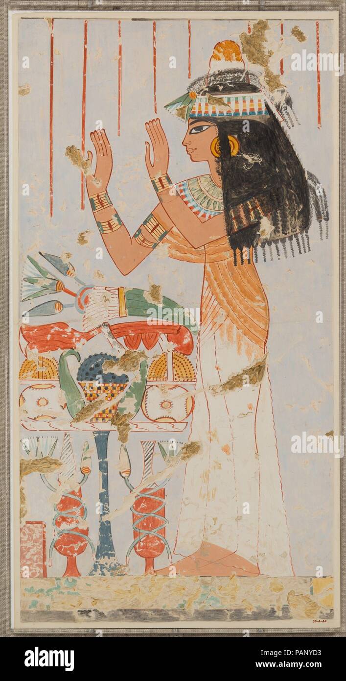 Menna's Daughter Offering to her Parents, Tomb of Menna. Artist: Nina ...