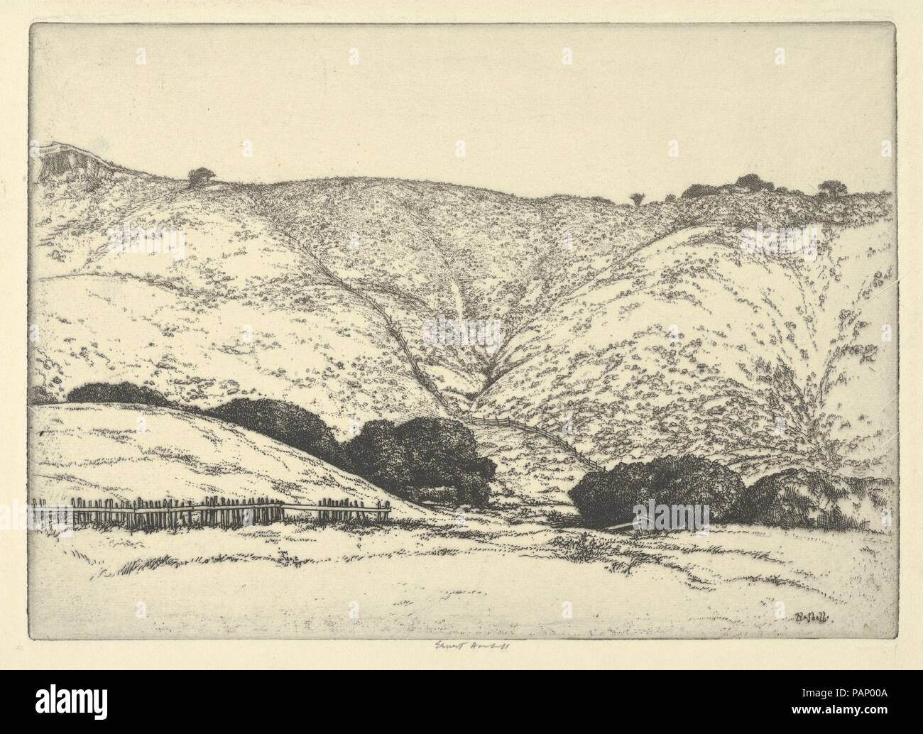 Redwood Fence. Artist: Ernest Haskell (American, Woodstock, Connecticut ...