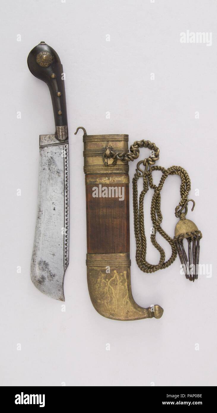Knife (Pichangatti) with Sheath. Culture: Indian, Kodagu (Coorg ...